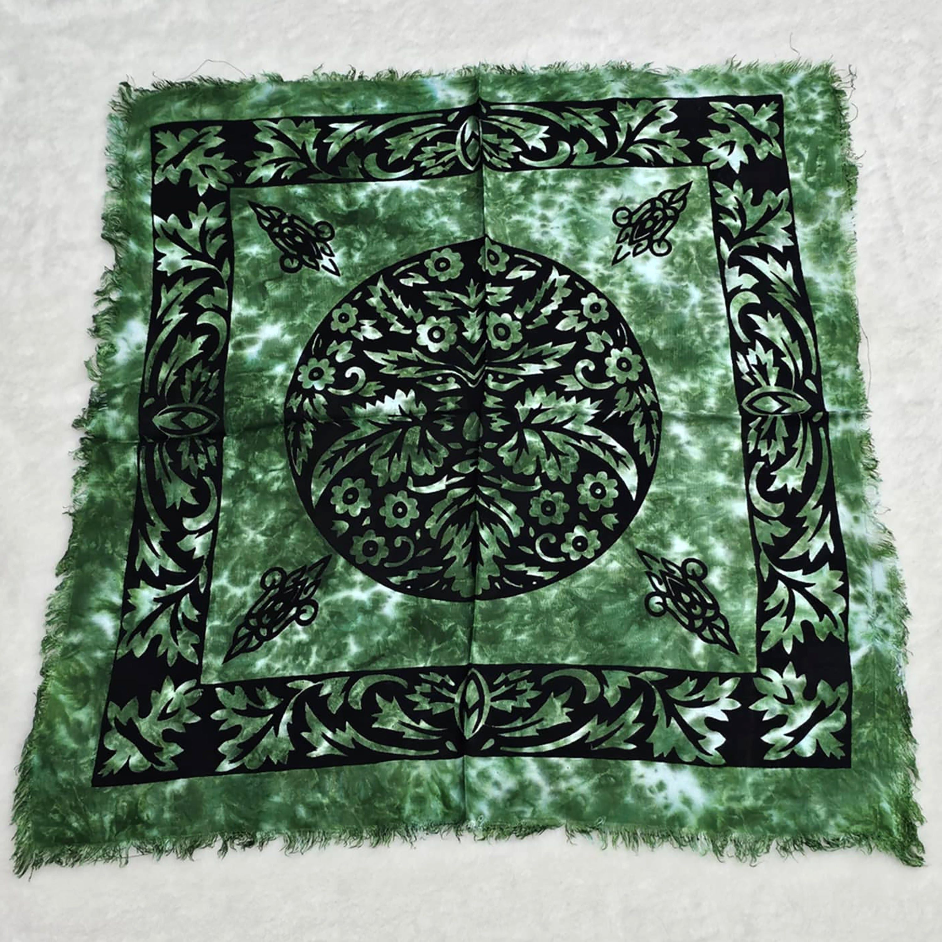 Altar Cloth - Green Man Design - 18" x 18"