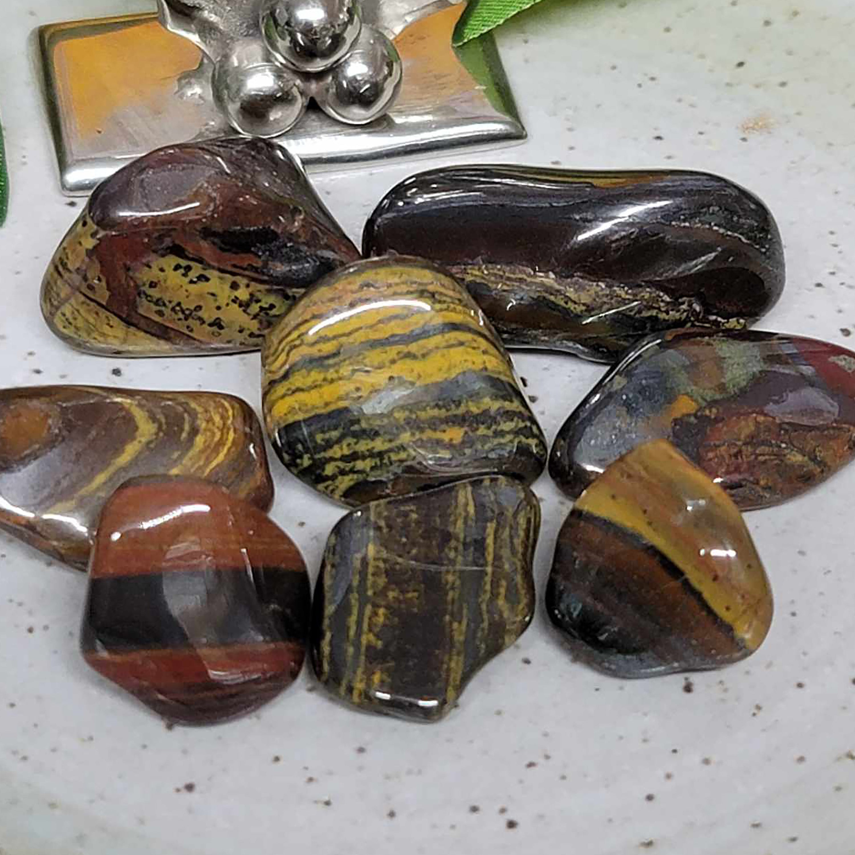 Tiger Iron Tumbled Stone