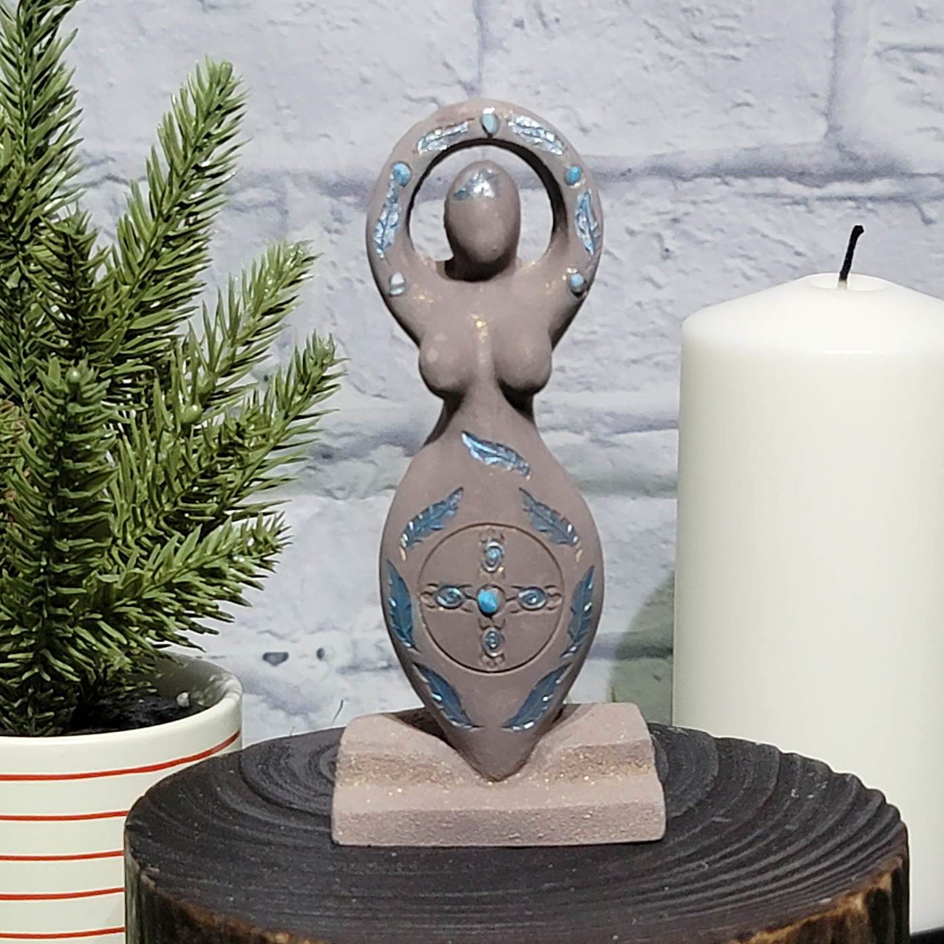 Gypsum Statue - Shaman Goddess - 5.5" Tall