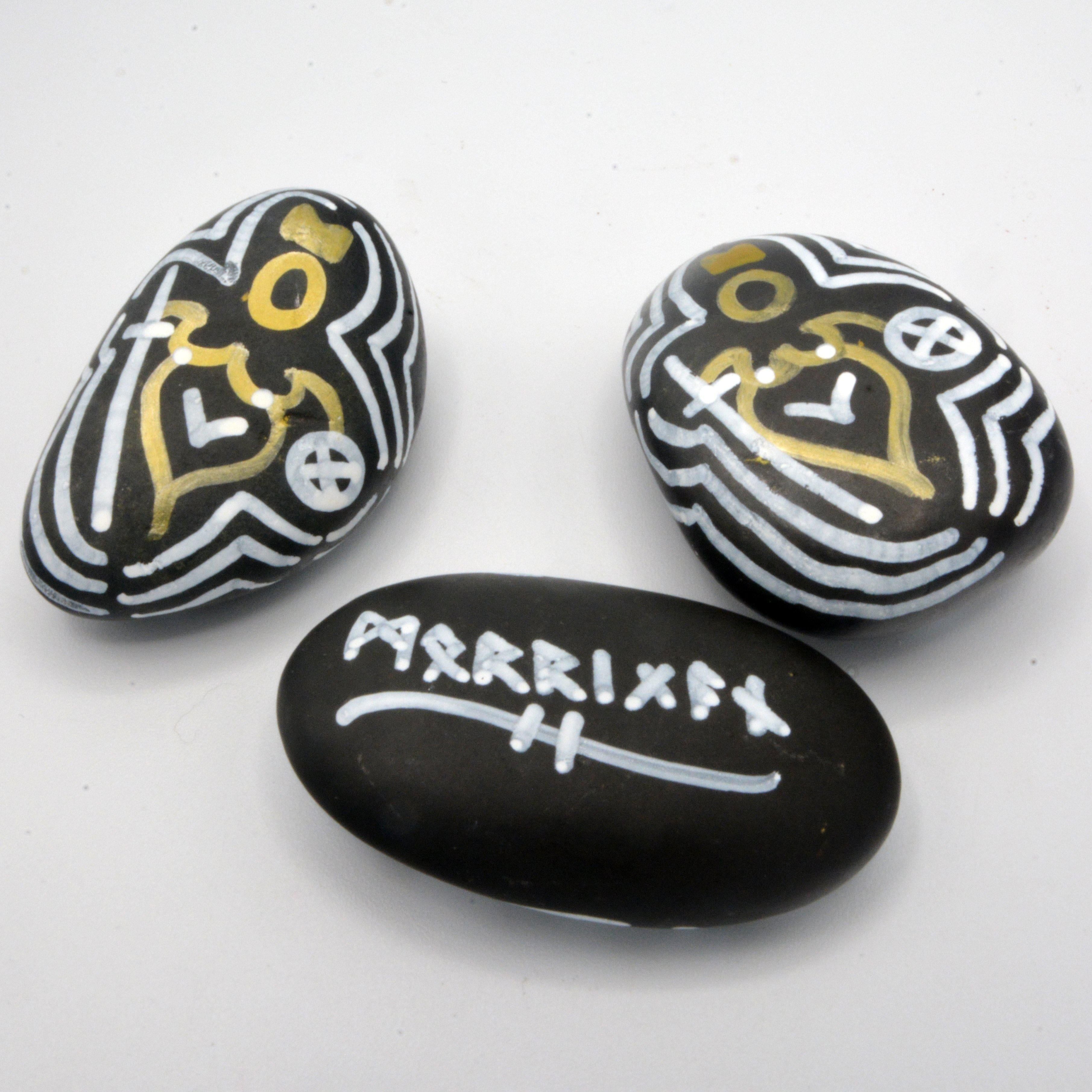 Morrigan Stone with Painted Runes